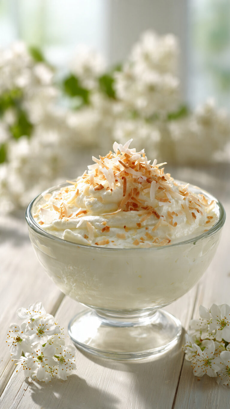 Coconut Cottage Cheese Mousse