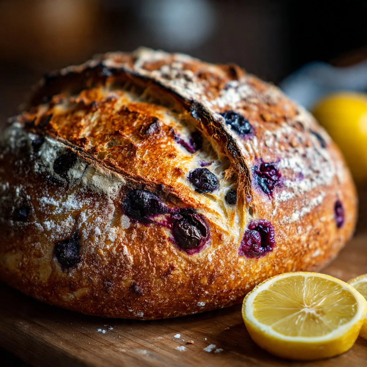 Lemon Blueberry Sourdough Bread Recipe